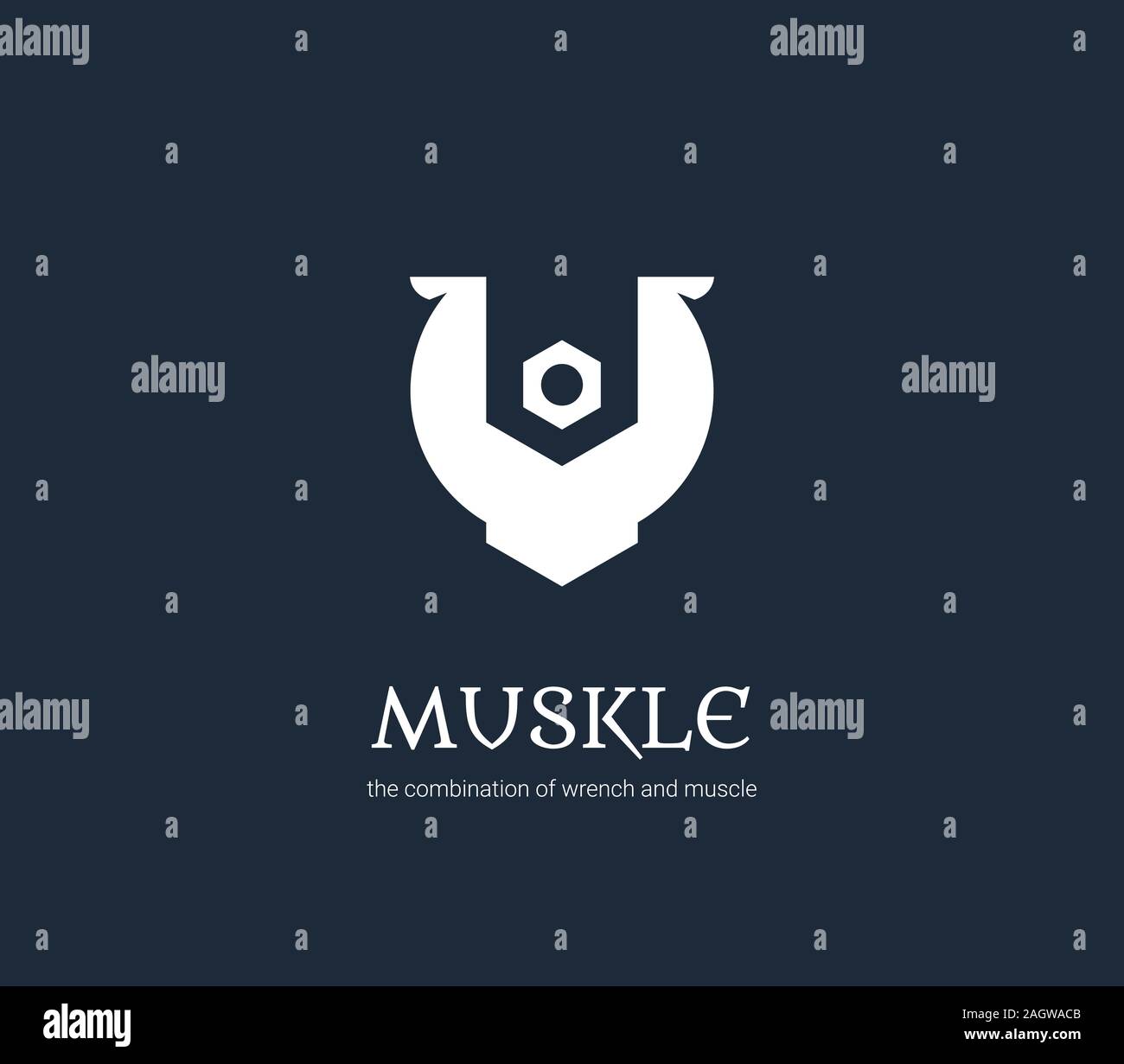 Abstract Muscle wrench. Isolated Vector Illustration Stock Vector Image ...