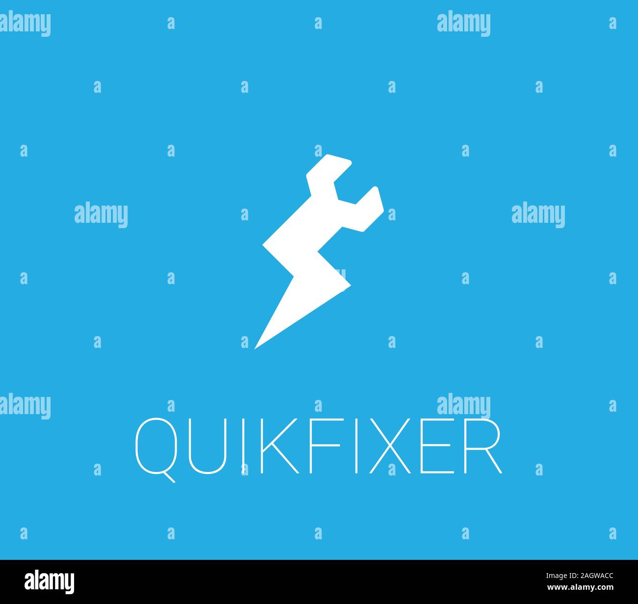 Quick fix logo concept design hi-res stock photography and images - Alamy