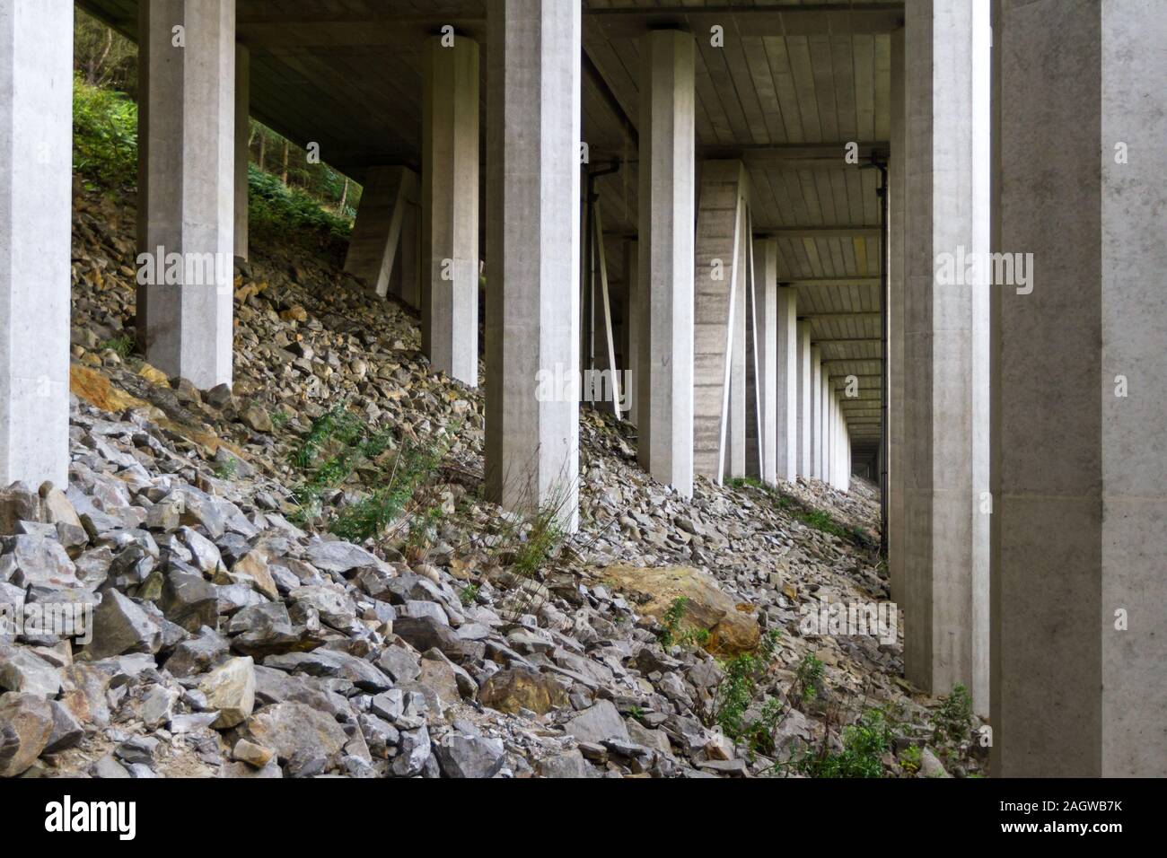 View from underneath a motorway in the Scottish highlands Stock Photo ...