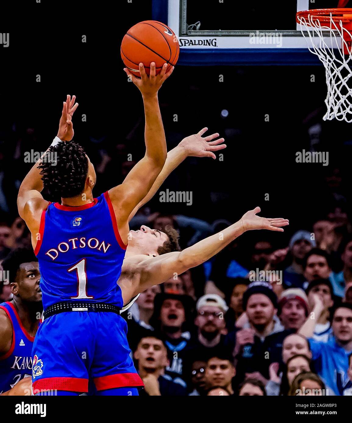 Philadelphia, PA, USA. 21st Dec, 2019. December 21, 2019: Kansas guard ...