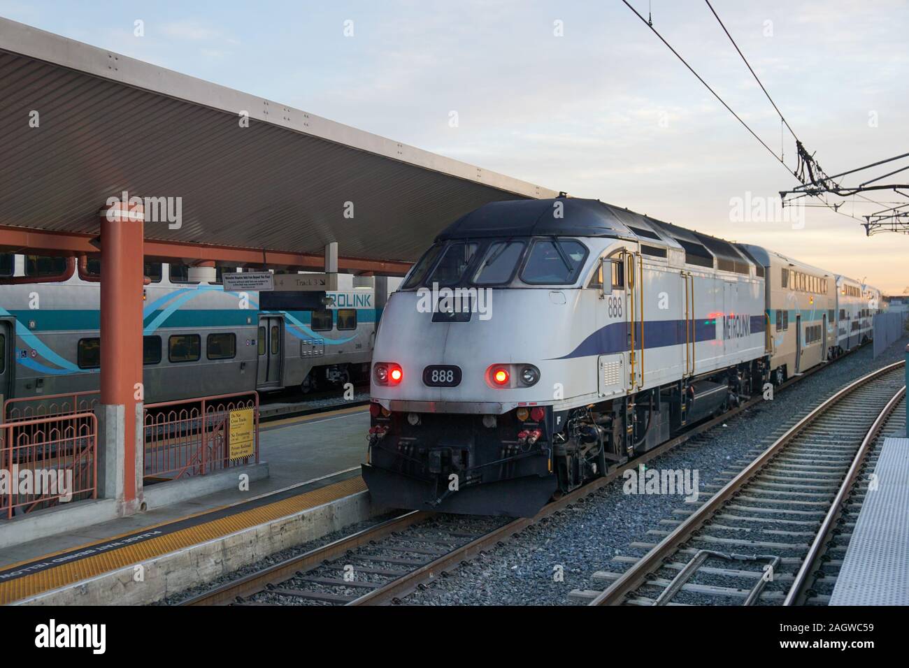 Train on the platform Stock Photo - Alamy
