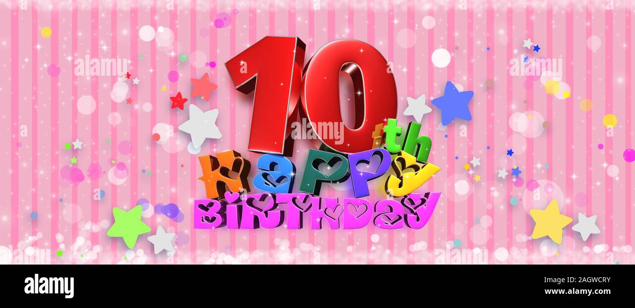 Happy 10th birthday hi-res stock photography and images - Alamy