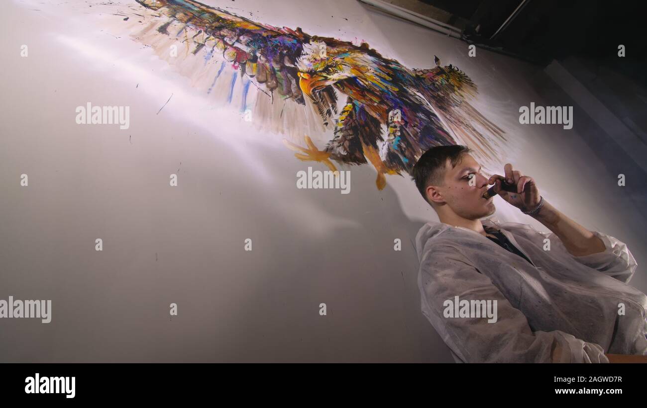 Airbrush eagle art hi-res stock photography and images - Alamy