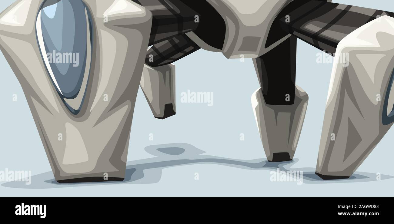 robotic white legs on blue Stock Vector Image & Art - Alamy