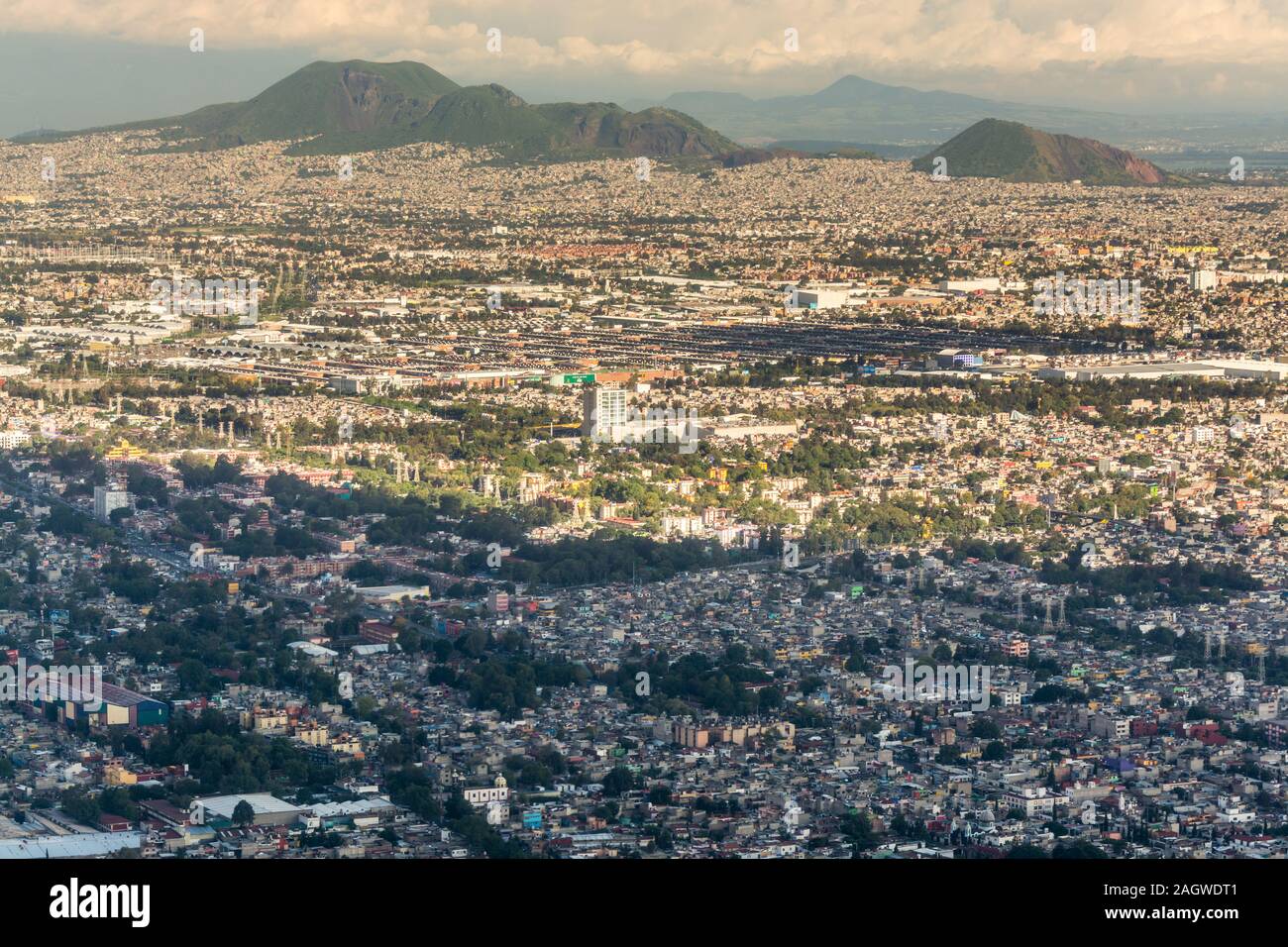 Aerial View Of Mexico City, view from airplane Stock Photo - Alamy