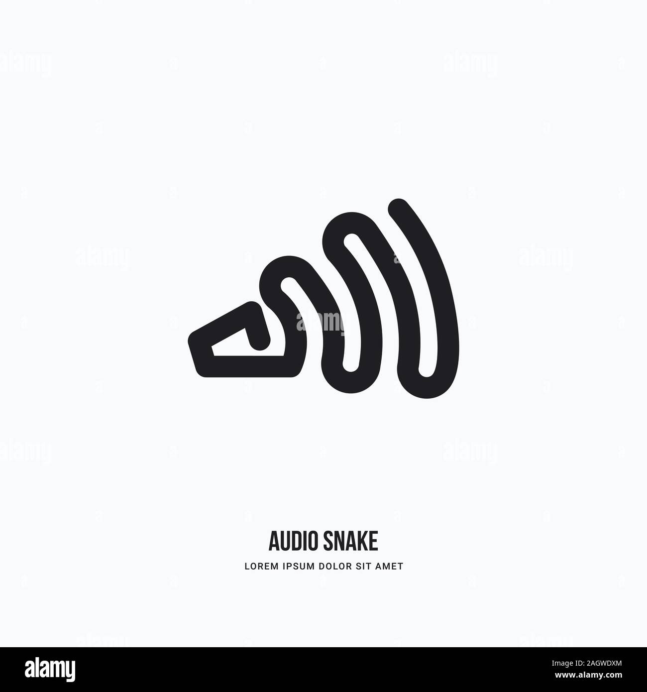 abstract Audio Snake Sign. Isolated Vector Illustration Stock Vector ...