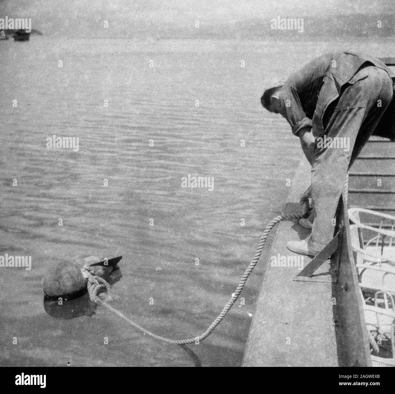 1940s floating mine Black and White Stock Photos & Images - Alamy