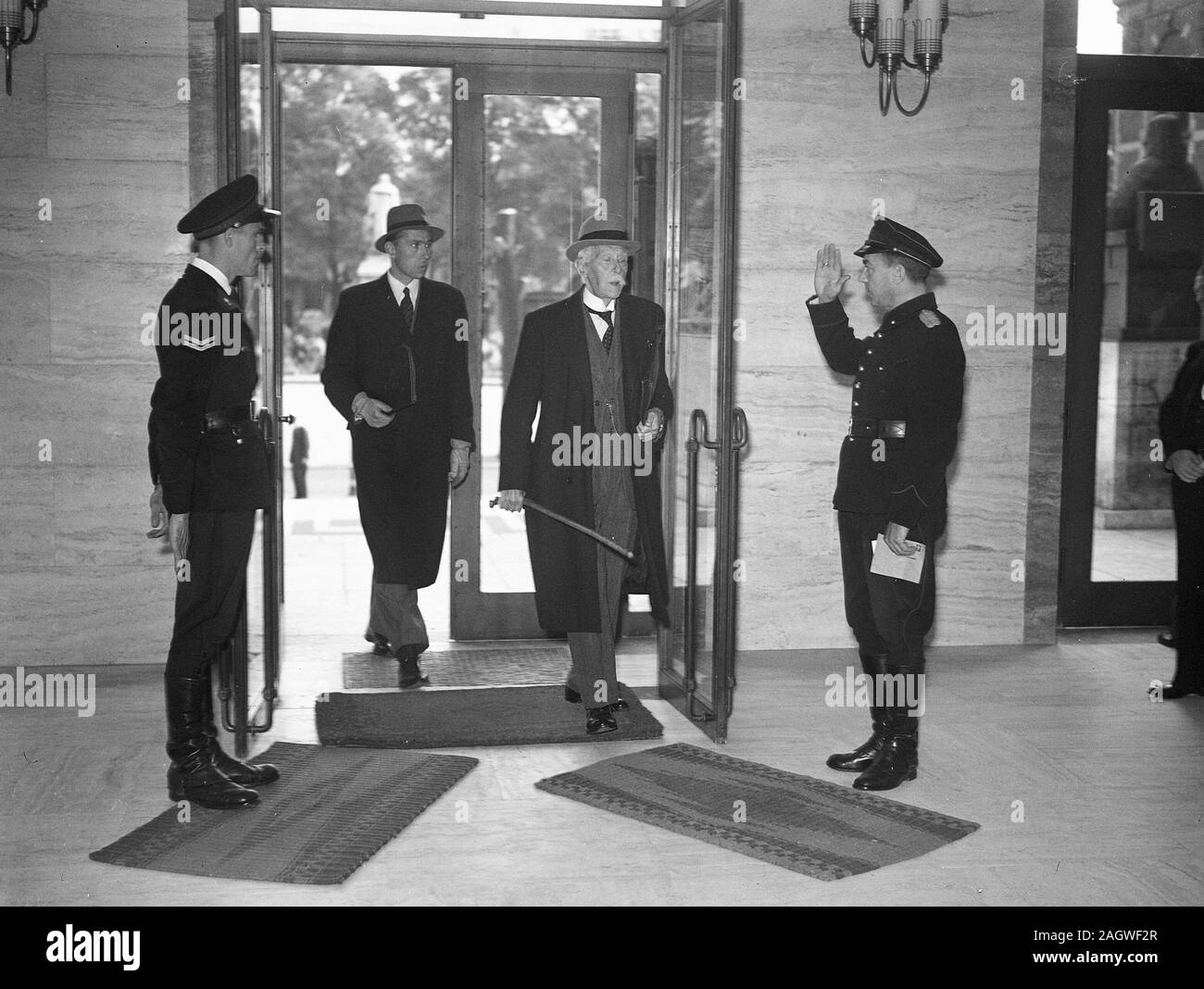 Dutch politician and former Dutch Prime Minsiter Jonkheer De Geer ca ...