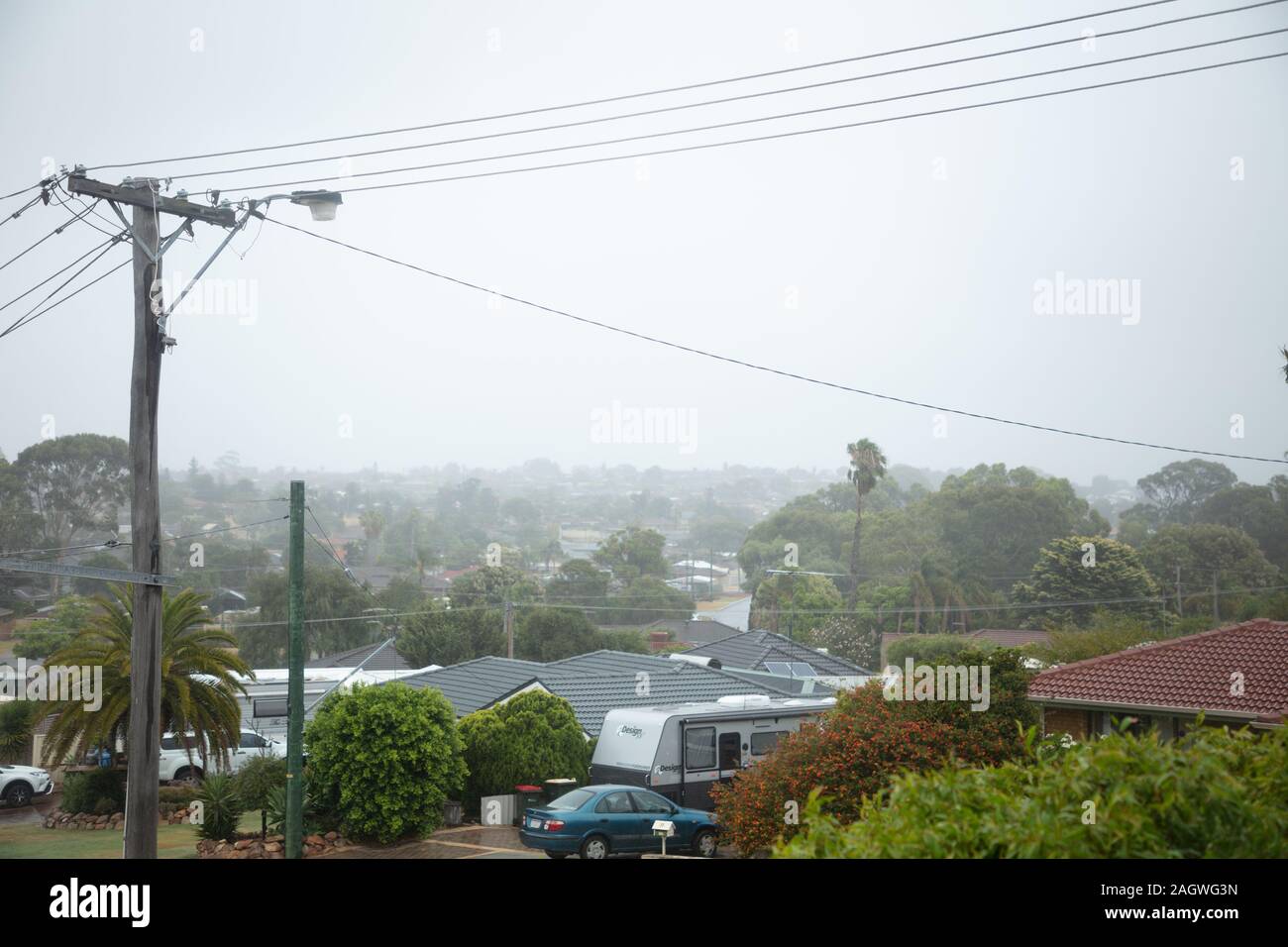 Perth Western Australia. 19th December 2019. A welcome splash of rain ...