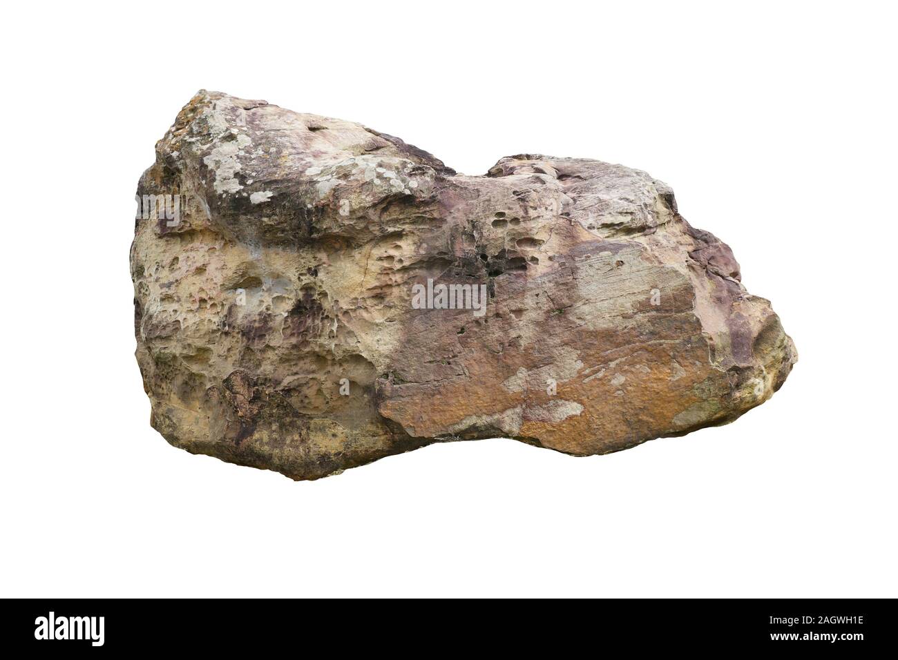rock isolated on White background Stock Photo - Alamy