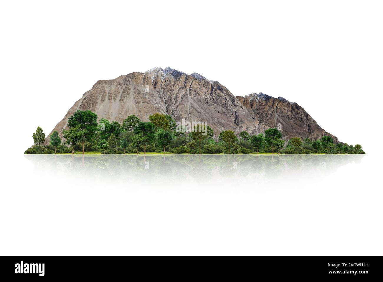 mountain isolated on White background Stock Photo - Alamy