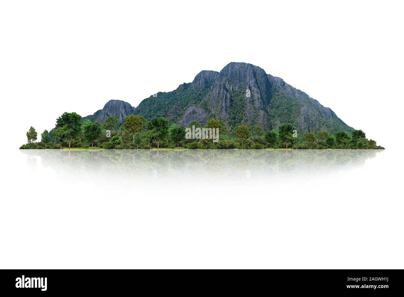 mountain isolated on White background Stock Photo - Alamy