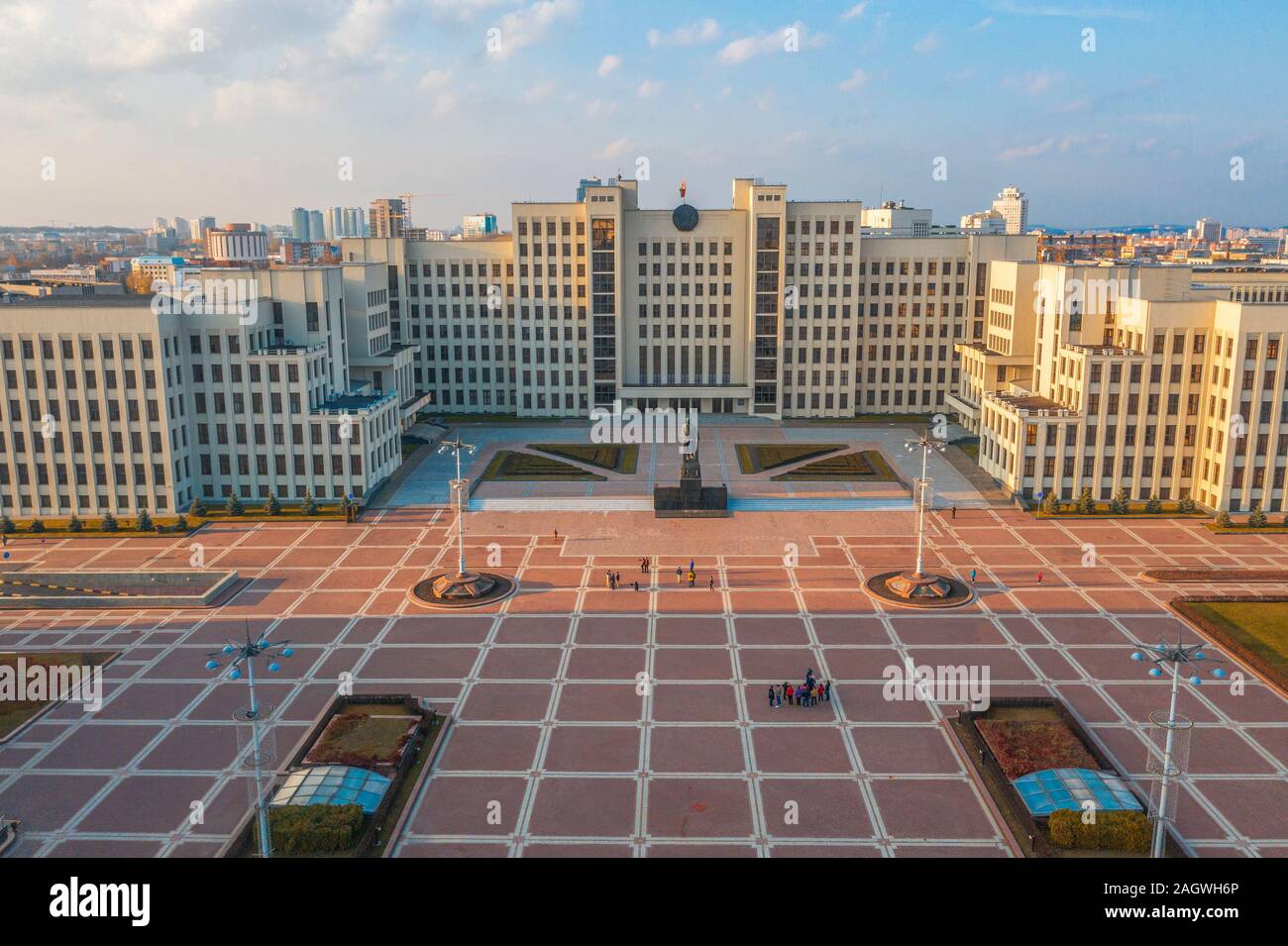 Independence Square Minsk. Belarus. Shot on a drone Stock Photo - Alamy