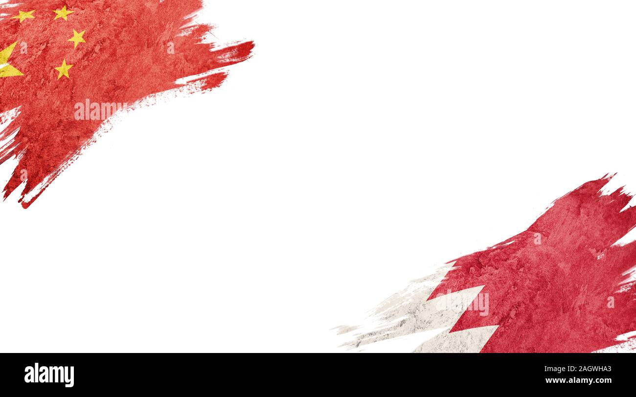 Flags of China and Welsh on White Background Stock Photo - Alamy