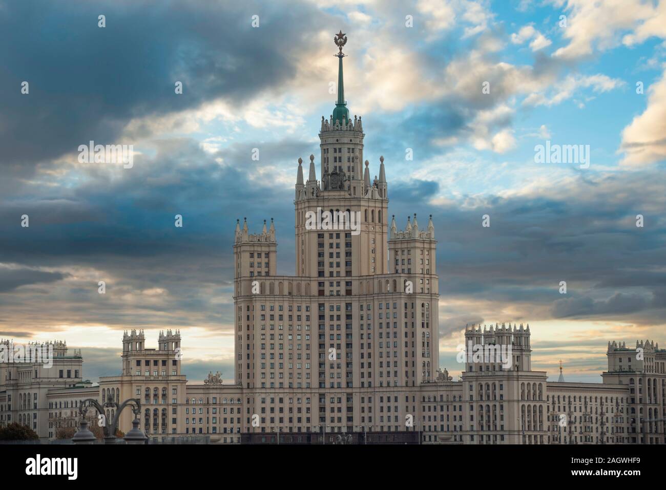 one of the seven built "Stalinist skyscrapers" in Moscow. Russia Stock ...