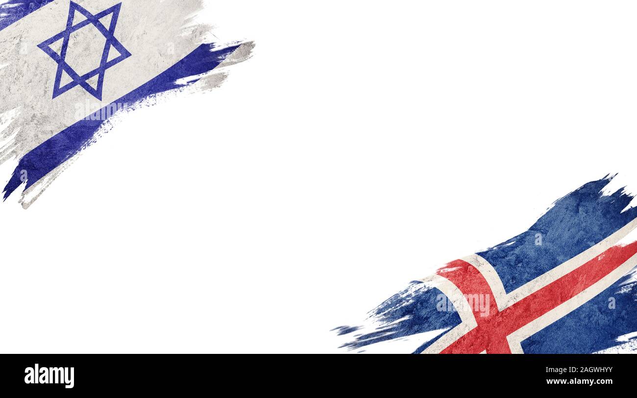 Flags of Israel and Ireland on White Background Stock Photo - Alamy