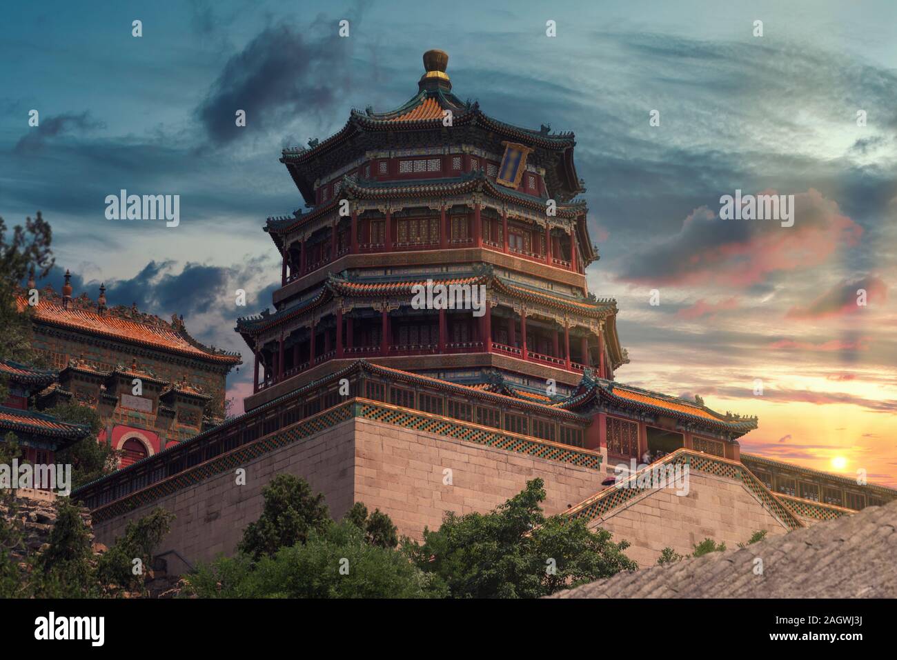 Summer Imperial Palace on the outskirts of Beijing. China Stock Photo ...
