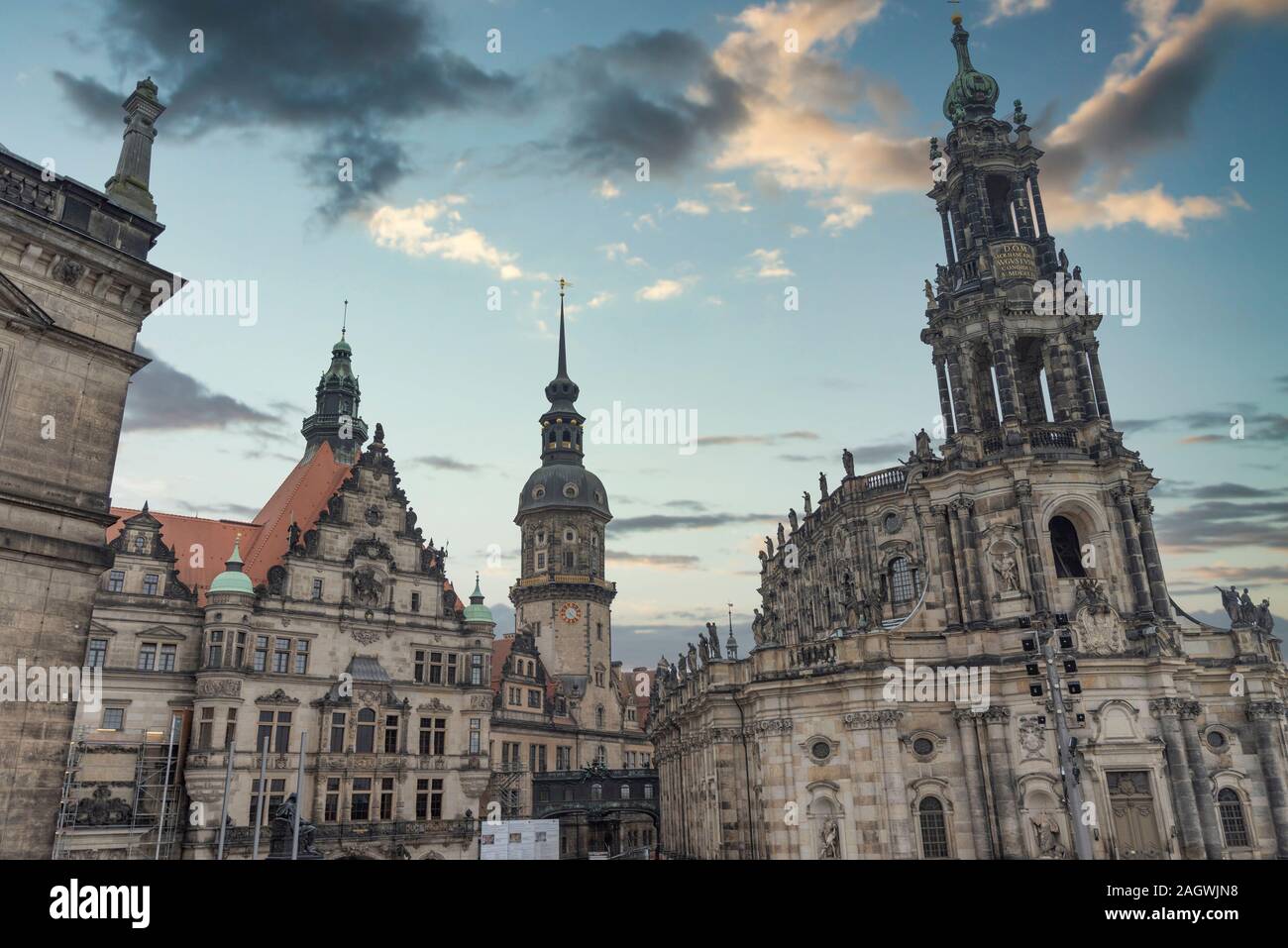 Dresden in Germany. architecture of the reconstructed old city Stock ...