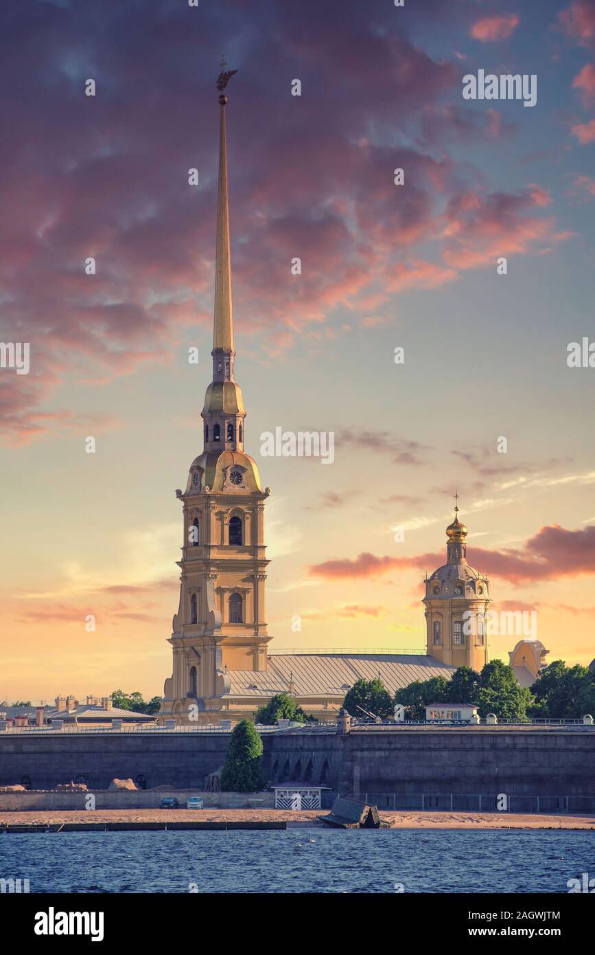 Peter and Paul Fortress in St. Petersburg, located on the Hare Island Stock Photo - Alamy