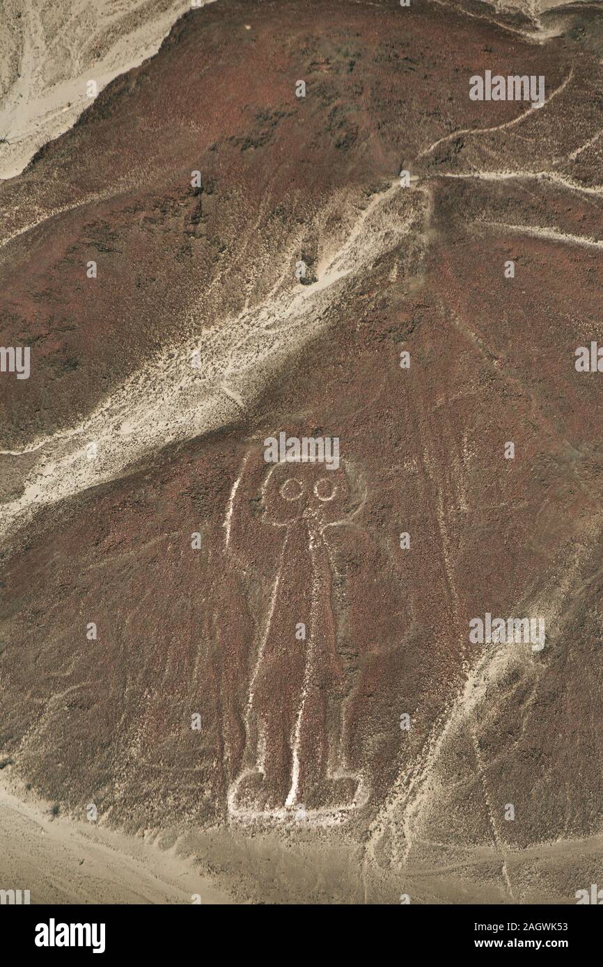 Mysterious Nazca lines on desert in Peru, South America Stock Photo - Alamy