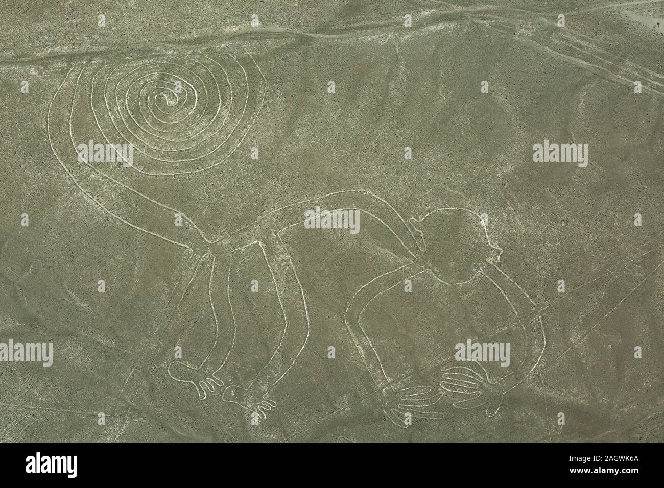 Mysterious Nazca lines on desert in Peru, South America Stock Photo - Alamy
