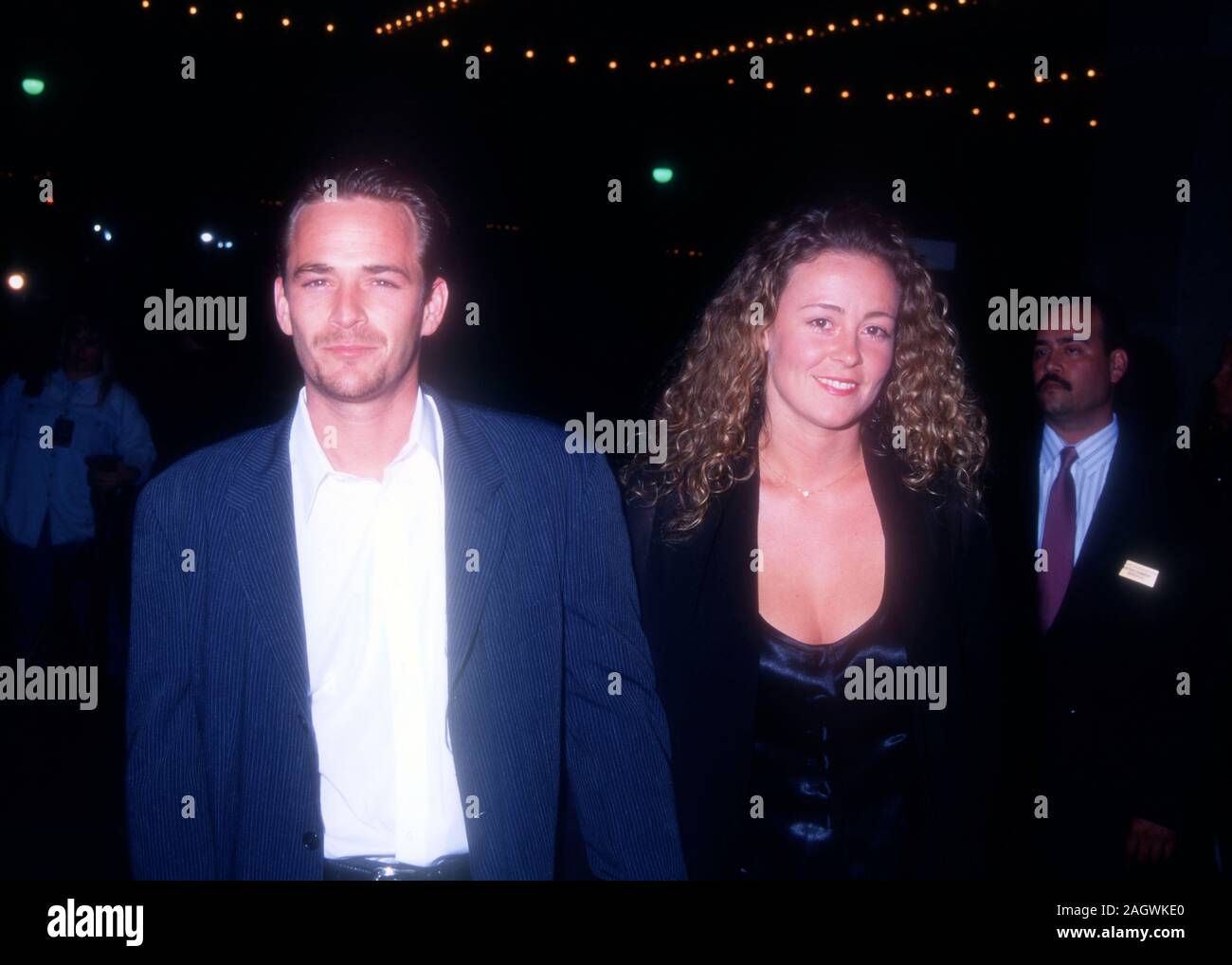 Westwood, California, USA 12th April 1995 Actor Luke Perry and wife ...