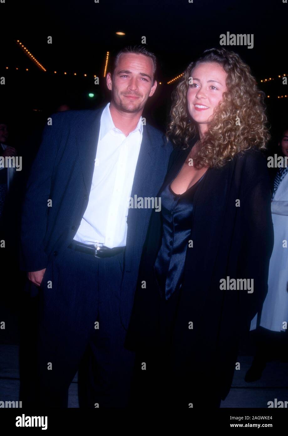 Westwood, California, USA 12th April 1995 Actor Luke Perry and wife ...