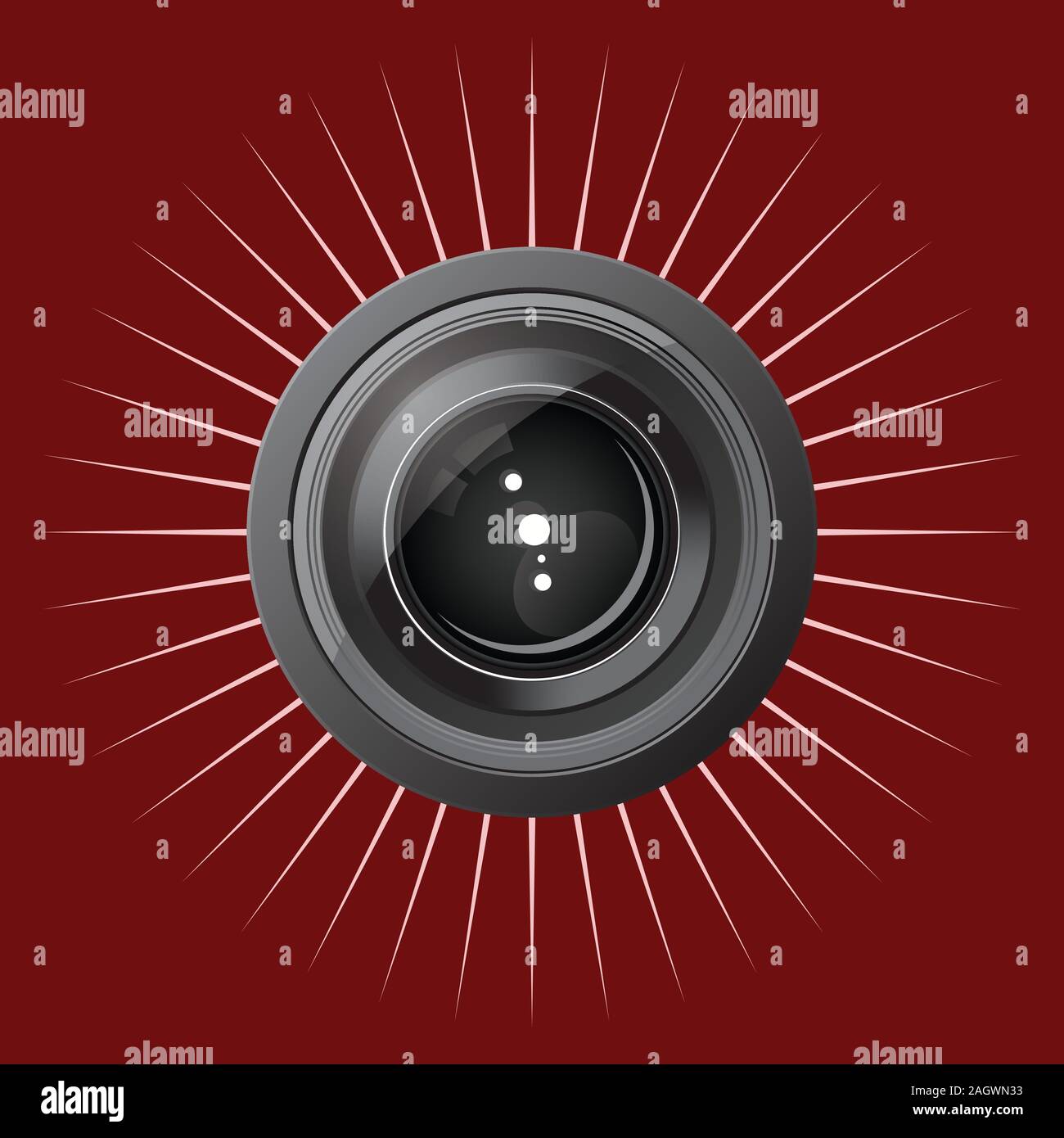Photographic camera on zoom view Stock Vector Images - Alamy