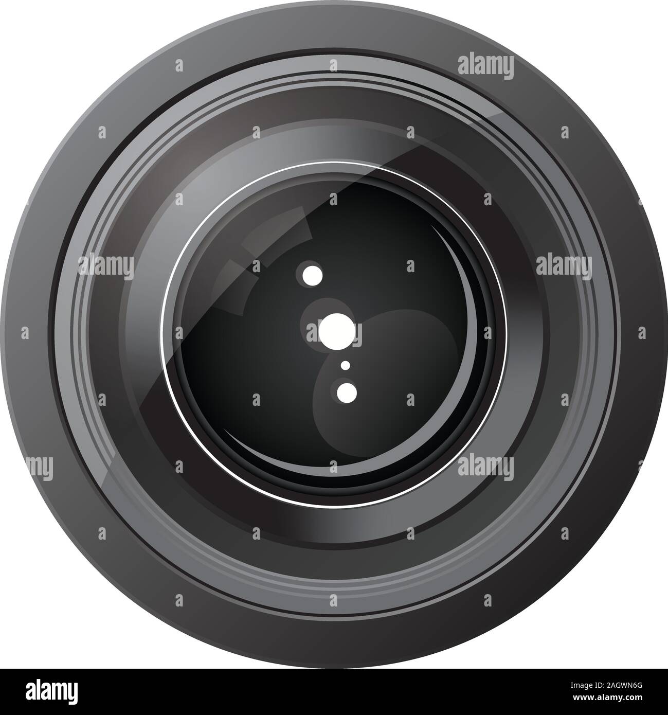 Photo camera lens icon on white background Stock Vector Image & Art - Alamy