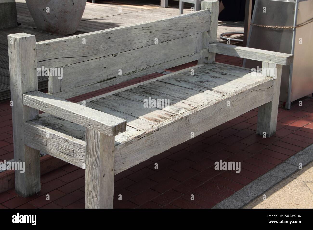 a nice garden bench Stock Photo - Alamy
