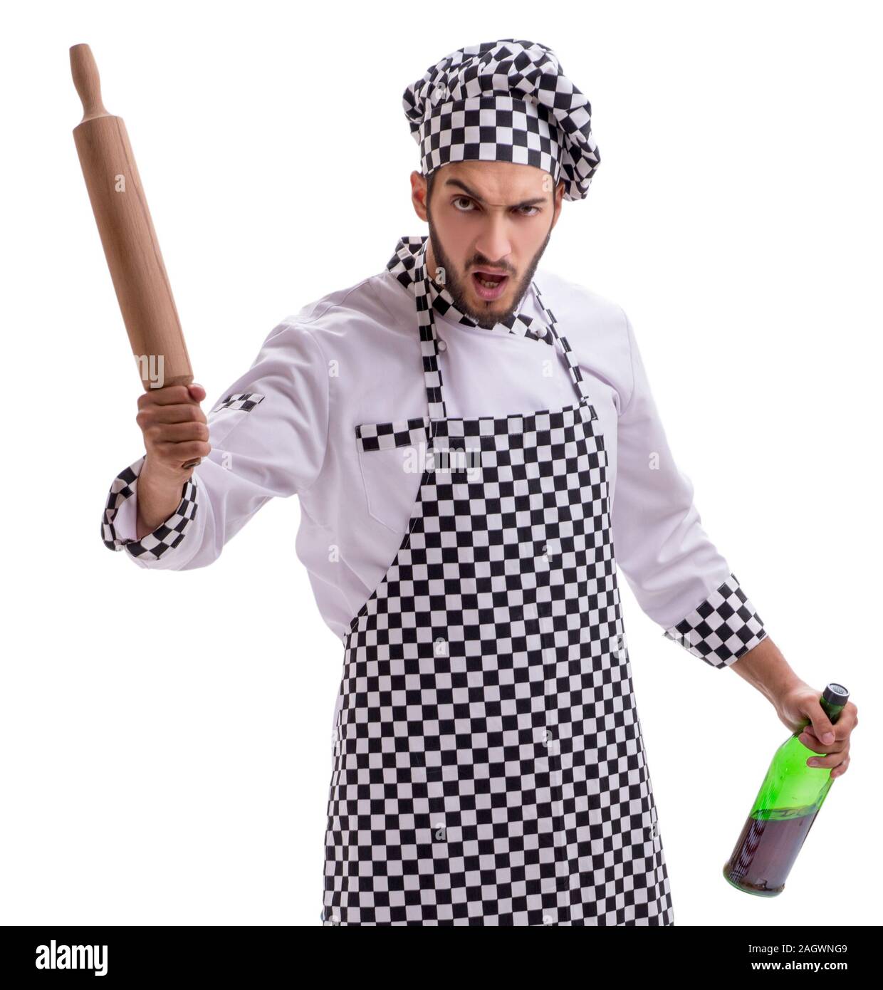Male cook isolated on the white background Stock Photo - Alamy