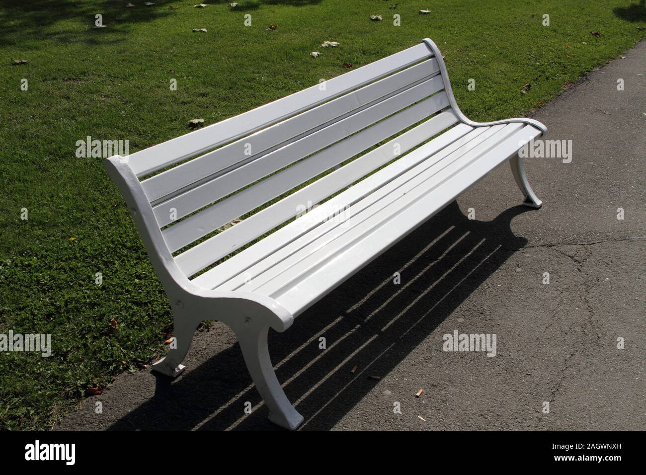 a nice garden bench Stock Photo - Alamy
