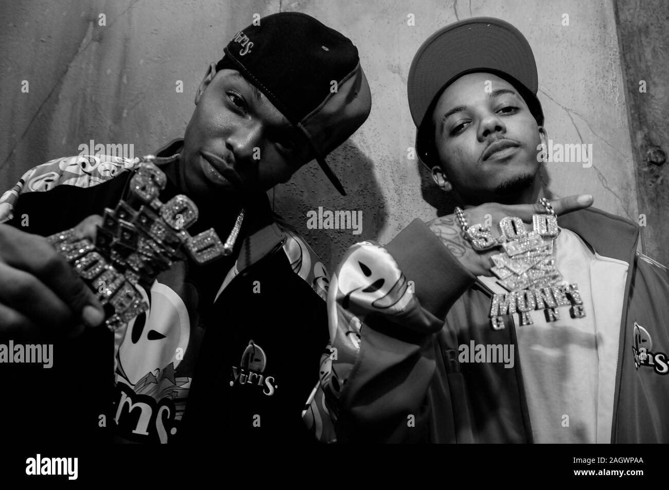 (L-R) JBAR and ARAB of SOD Money Gang at the MAGIC fashion show at the ...