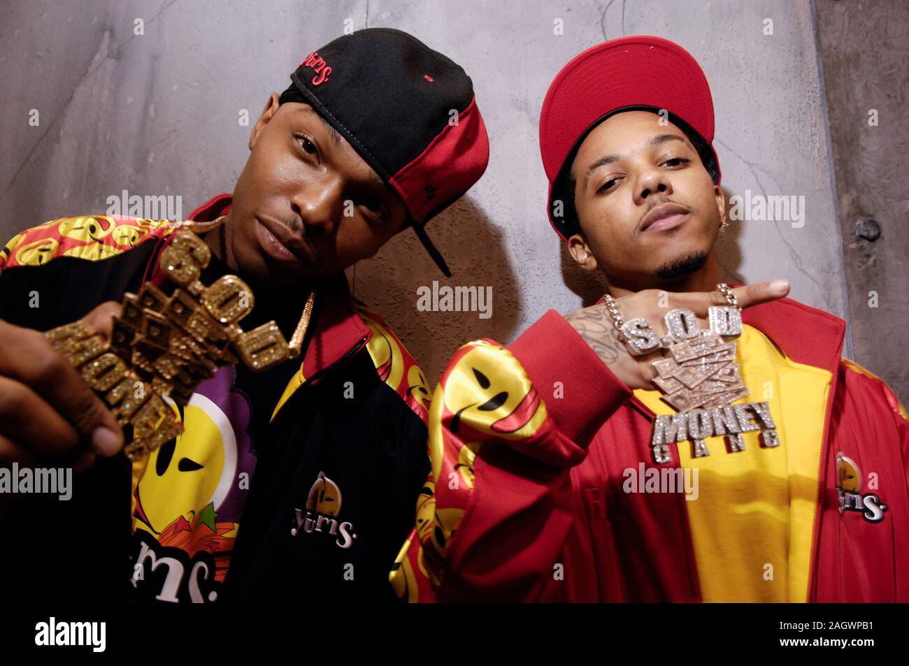 (L-R) JBAR and ARAB of SOD Money Gang at the MAGIC fashion show at the ...