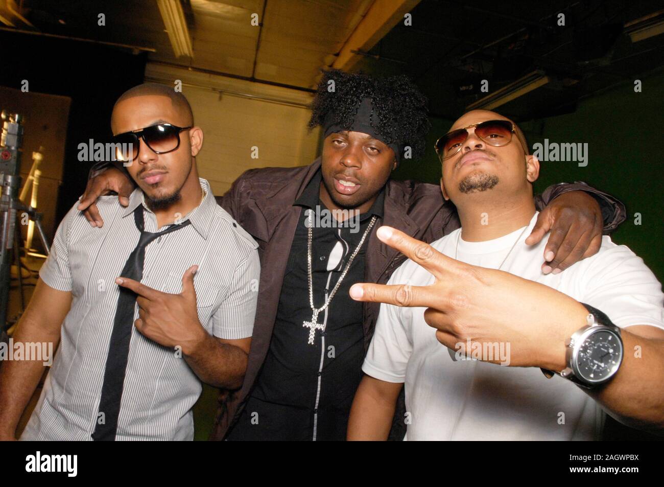 (L-R) Singer / Actor Marques Houston, producer Noel "Detail" Fisher and ...