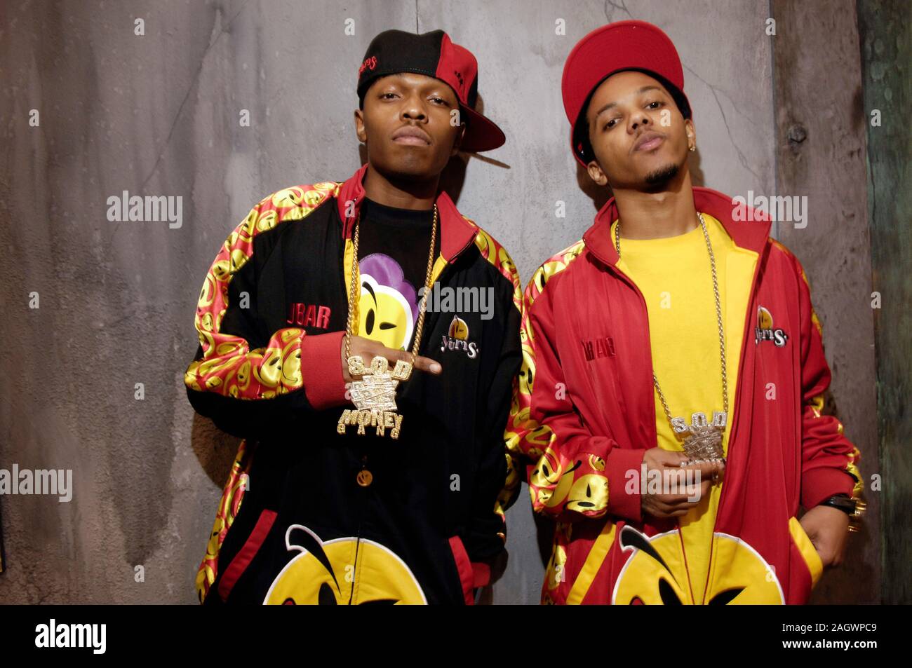 (L-R) JBAR and ARAB of SOD Money Gang at the MAGIC fashion show at the ...