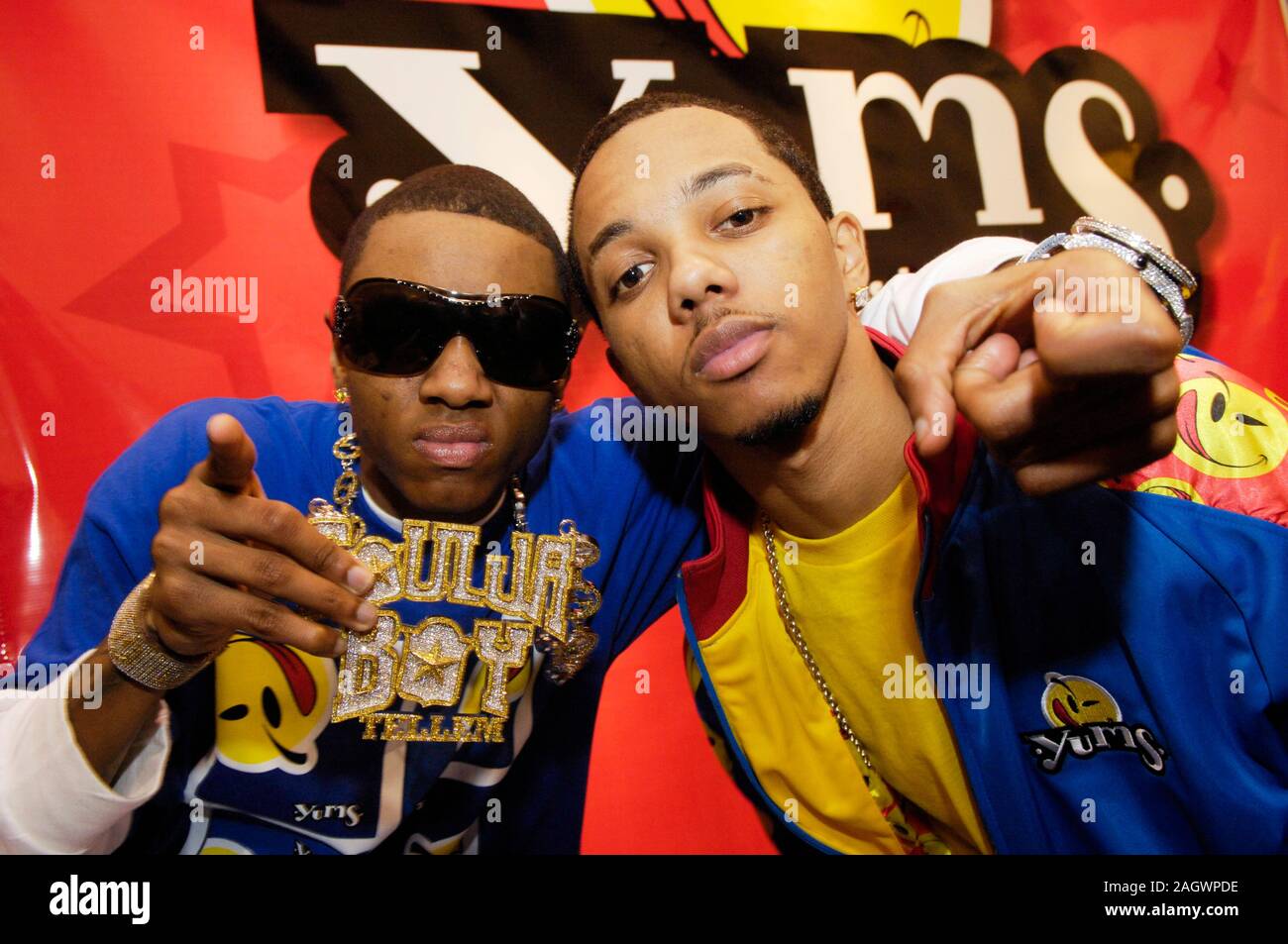 (L-R) Rappers Soulja Boy and Arab of SODMG at the MAGIC fashion show at ... (L-R) Rappers Soulja Boy and Arab of SODMG at the MAGIC fashion show at ...