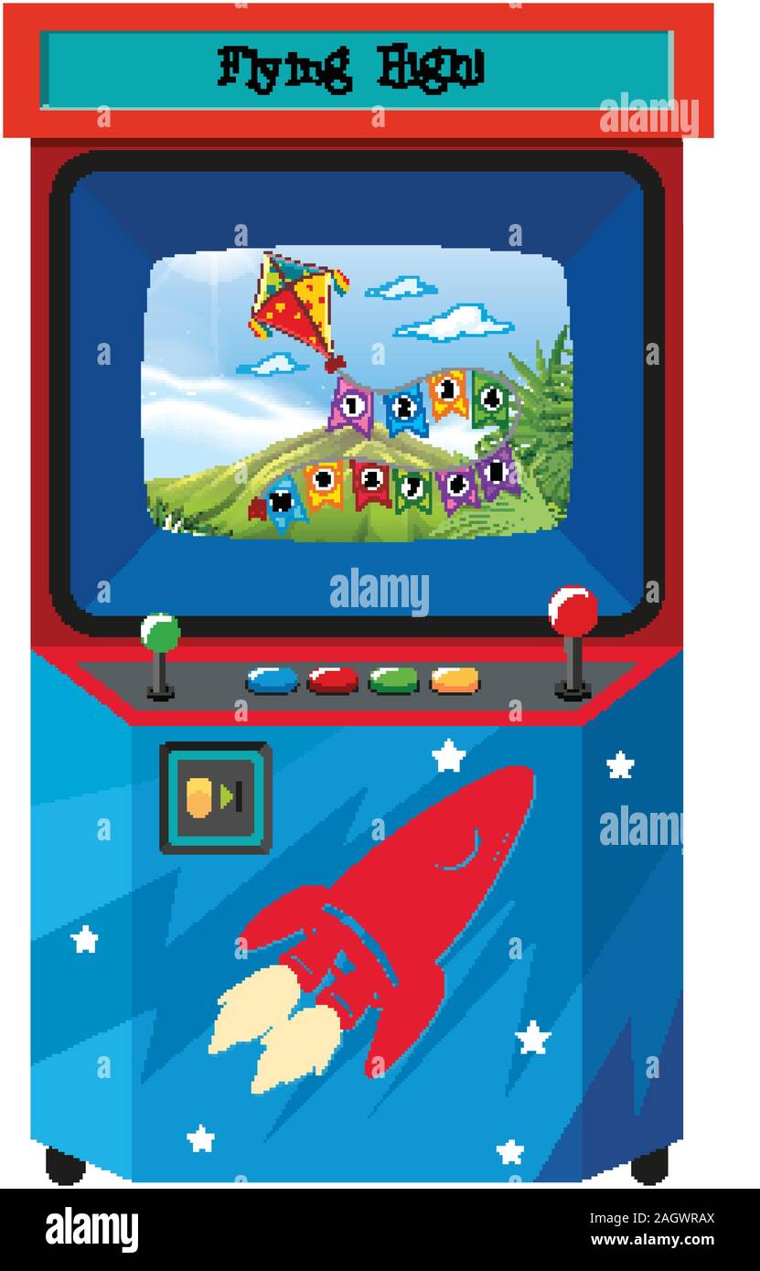 Game machine for counting numbers on isolated background illustration ...