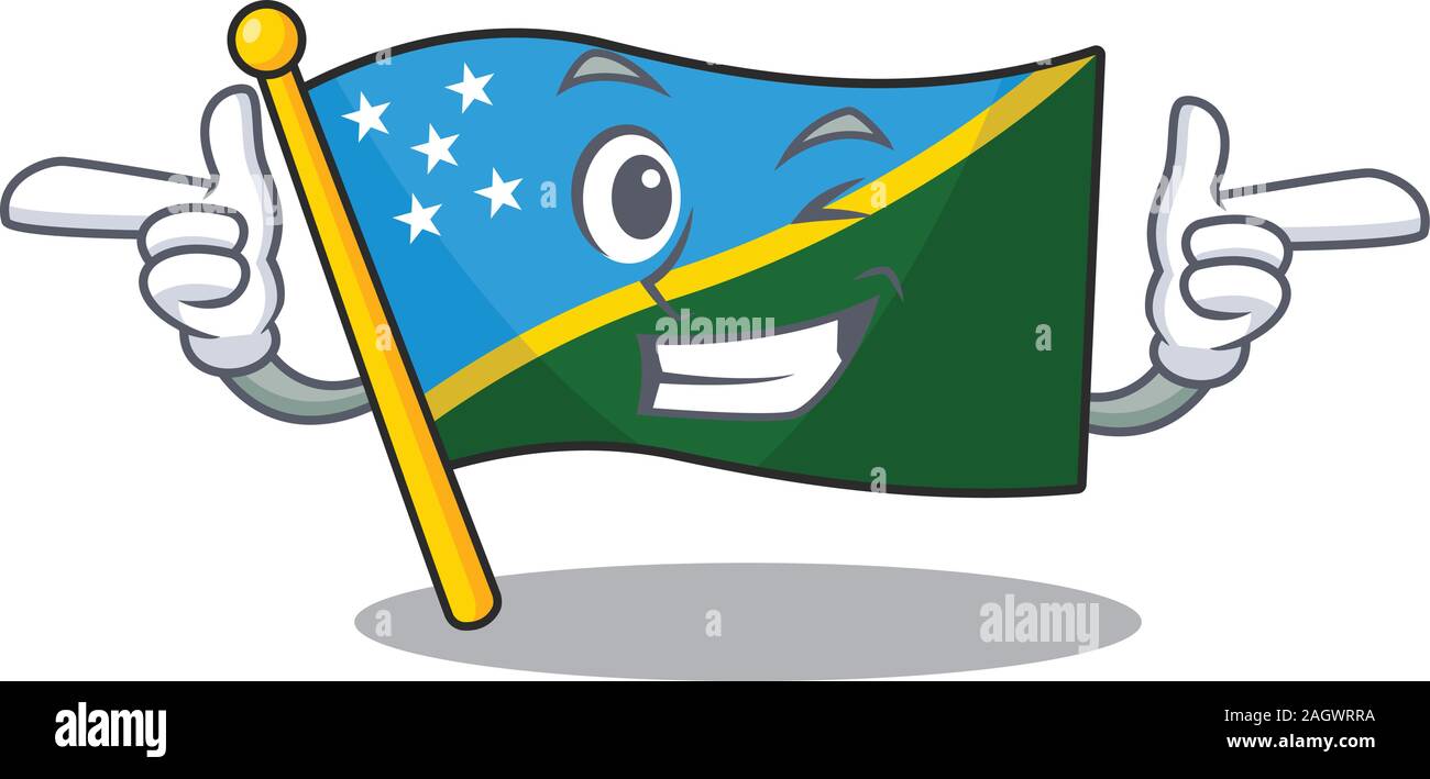 Solomon islands silk flag Stock Vector Images - Alamy