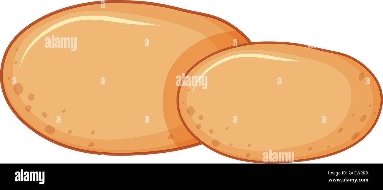 Two potatoes on white background illustration Stock Vector Image & Art ...