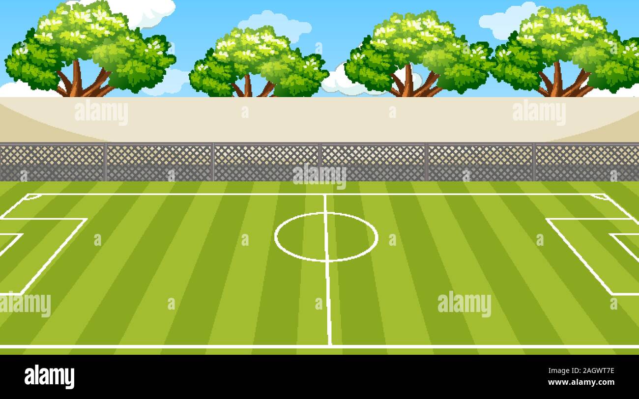 Soccer field scenery Stock Vector Images - Alamy