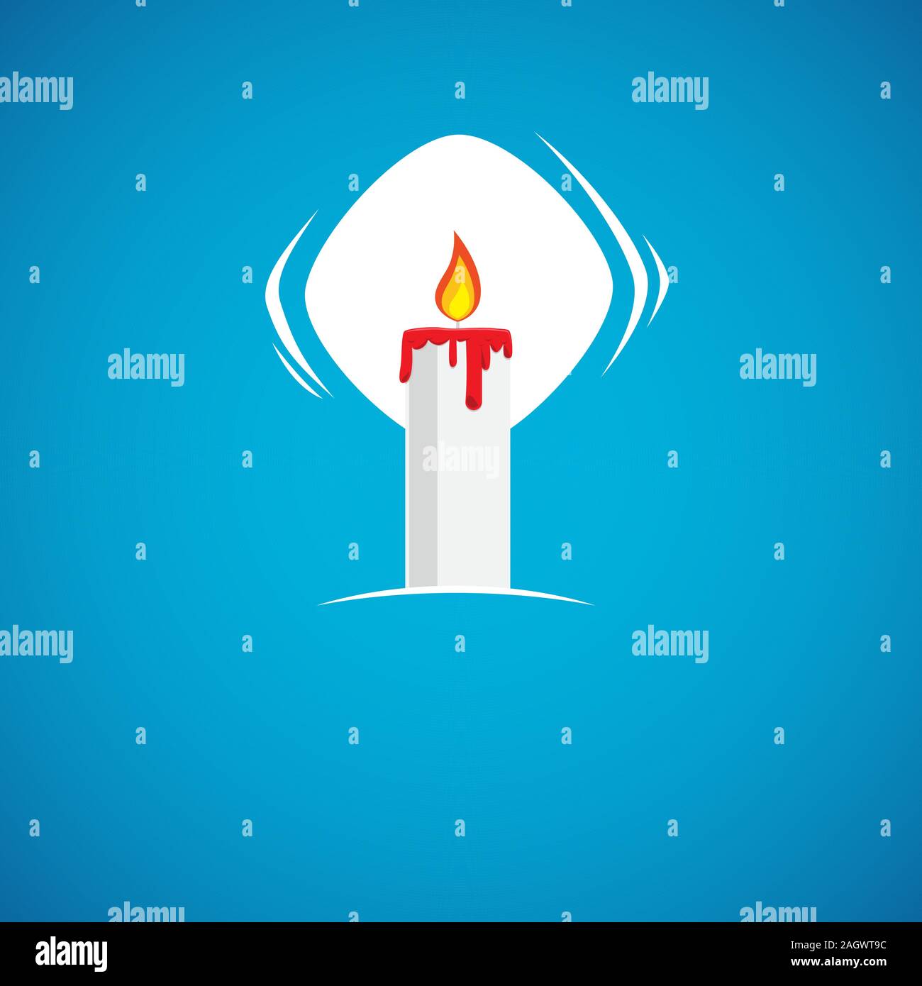 burning Candle, red drop with blue background Stock Vector Image & Art ...