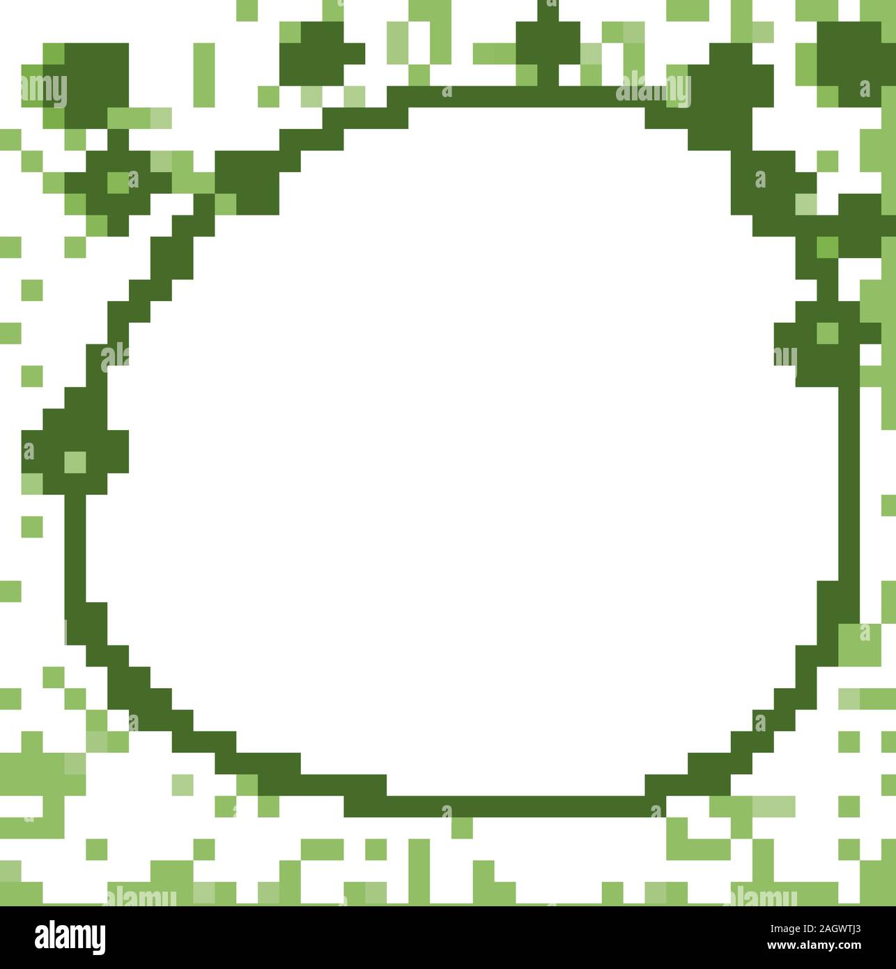 Green background with round frame illustration Stock Vector Image & Art ...