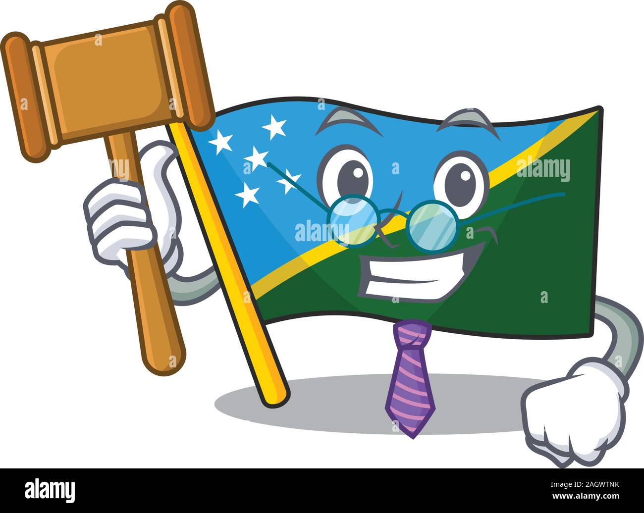 Professional Judge flag solomon island Scroll presented in cartoon ...
