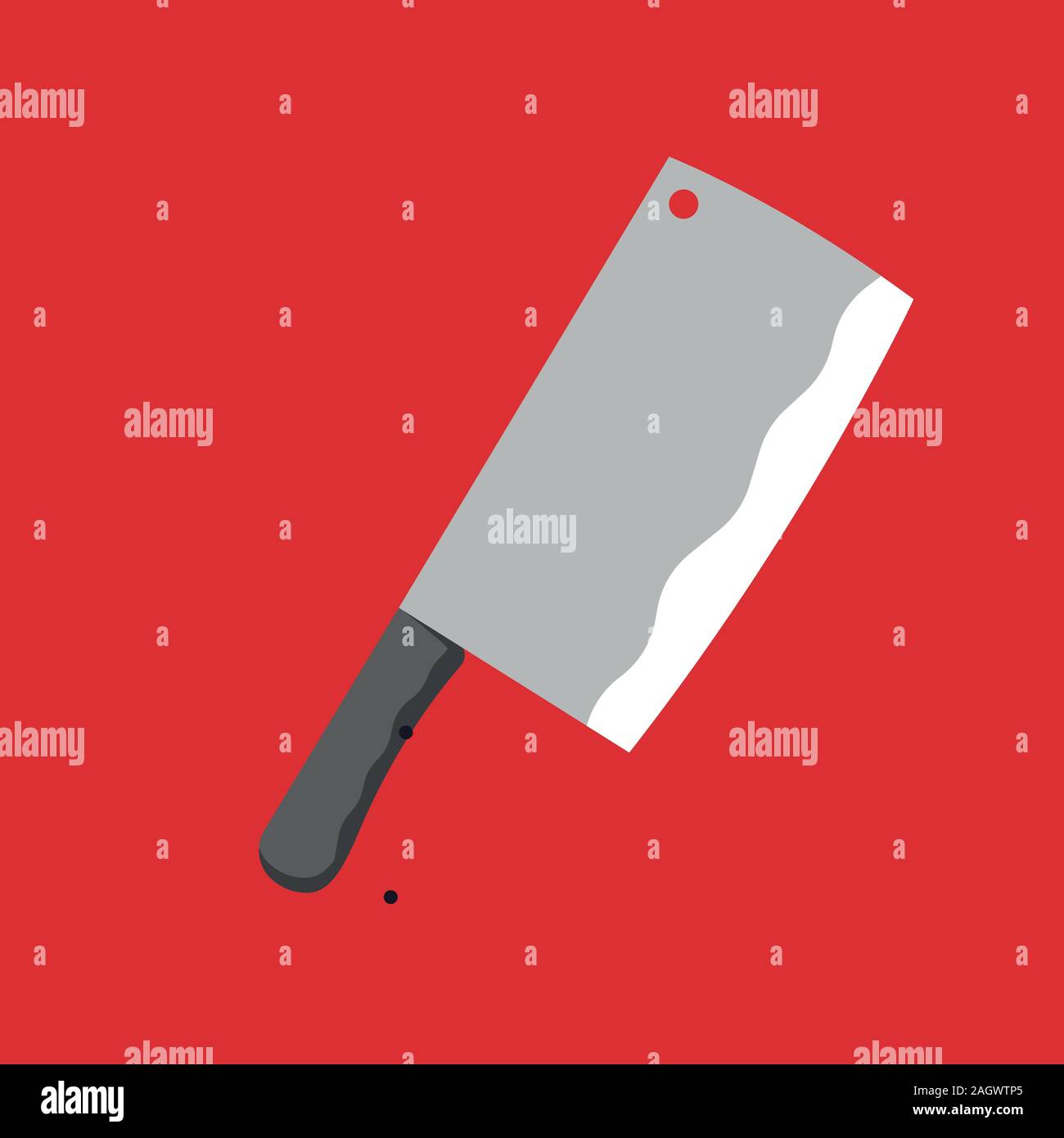 Knife of Butcher. Isolated Vector Illustration Stock Vector Image & Art ...