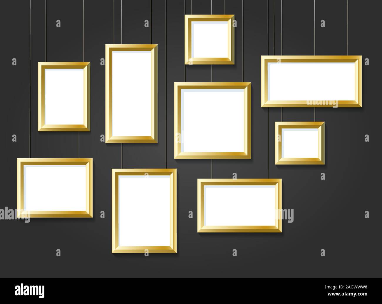 Blank picture frame on wall wallpaper hi-res stock photography and ...