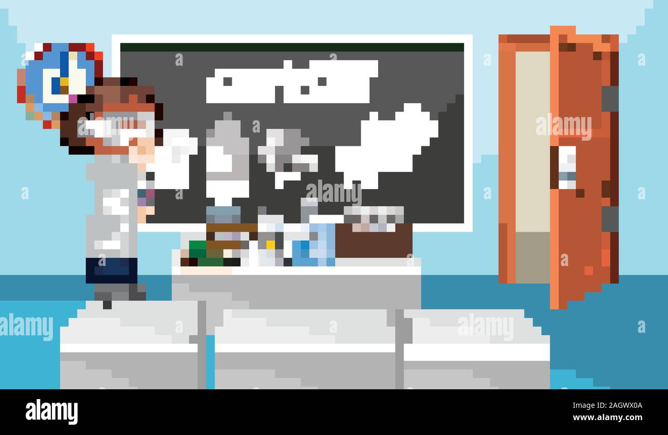 Science class experiment primary Stock Vector Images - Alamy