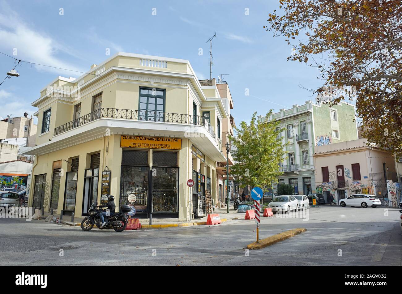 psiri, view of psiri traditional neighbour of of Athens Stock Photo - Alamy