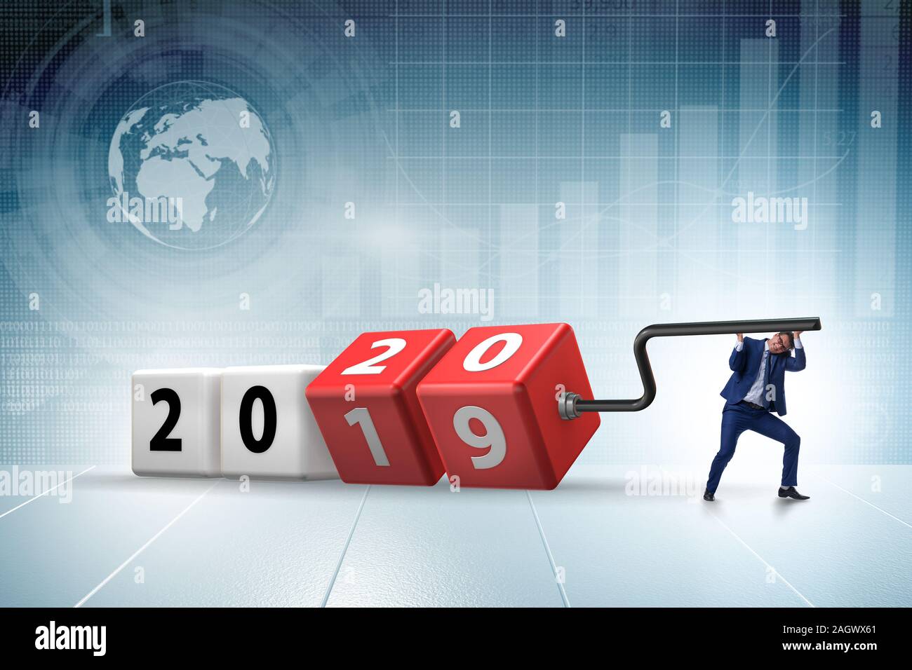 The concept of changing year from 2019 to 2020 Stock Photo - Alamy