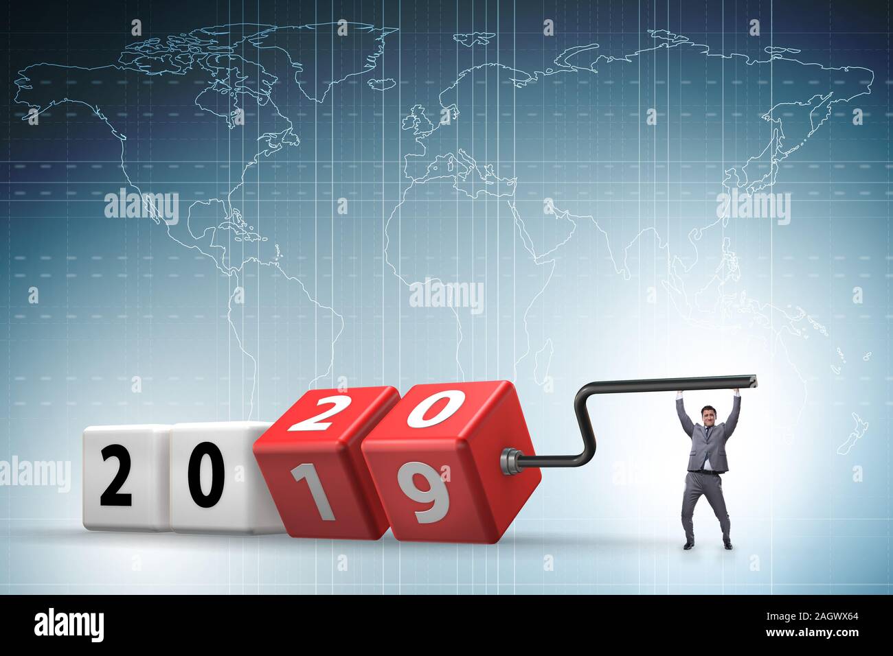 The concept of changing year from 2019 to 2020 Stock Photo - Alamy